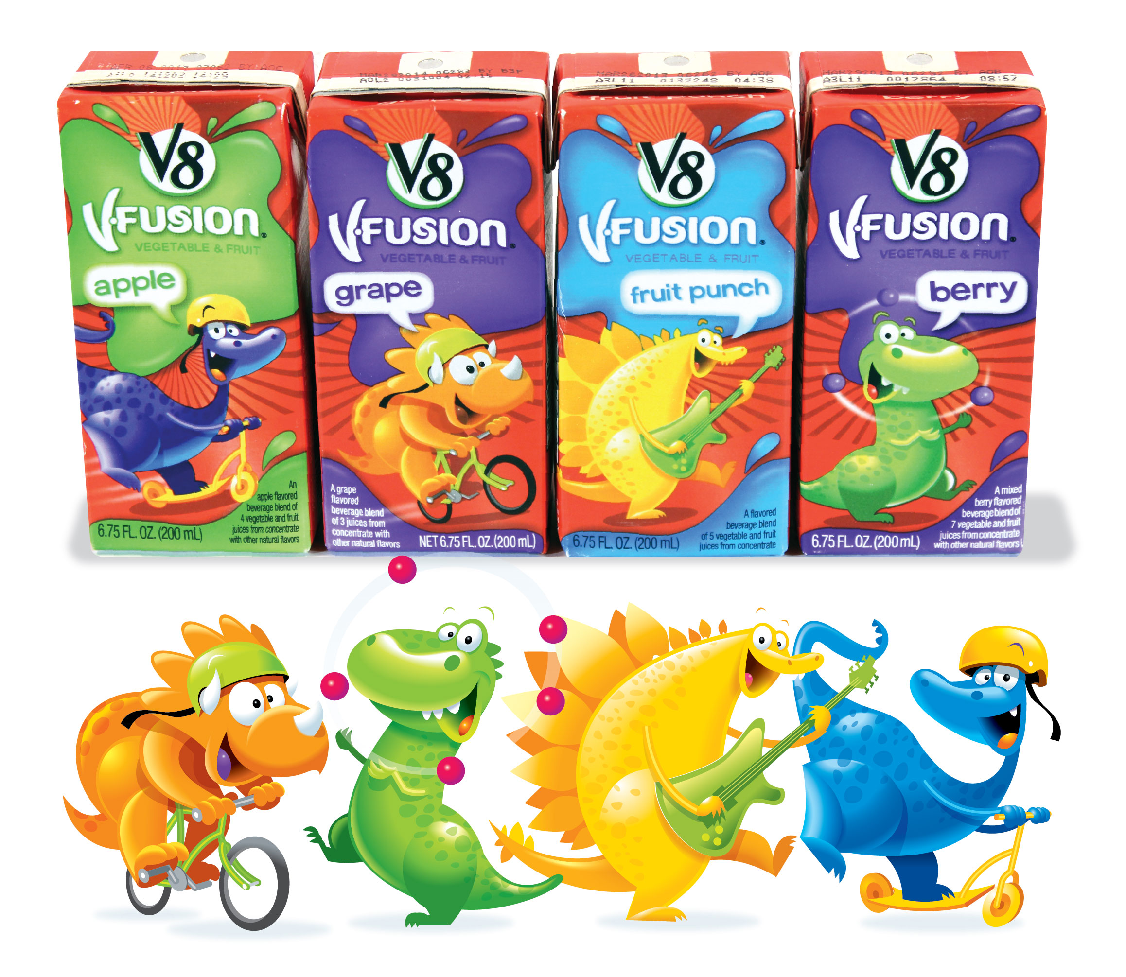 V8-fusion-packaging-w-dinos - Mendola Artists Representatives