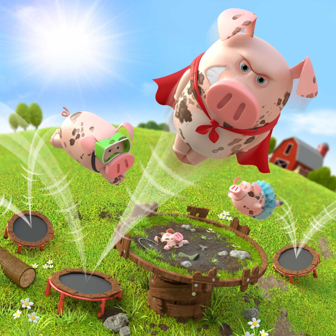 Pigs on Trampolines - Mendola Artists Representatives